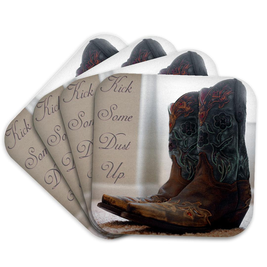 3drose, Photograph of a Pair of Rustic Cowgirl Boots. Kick Some Dust Up ...
