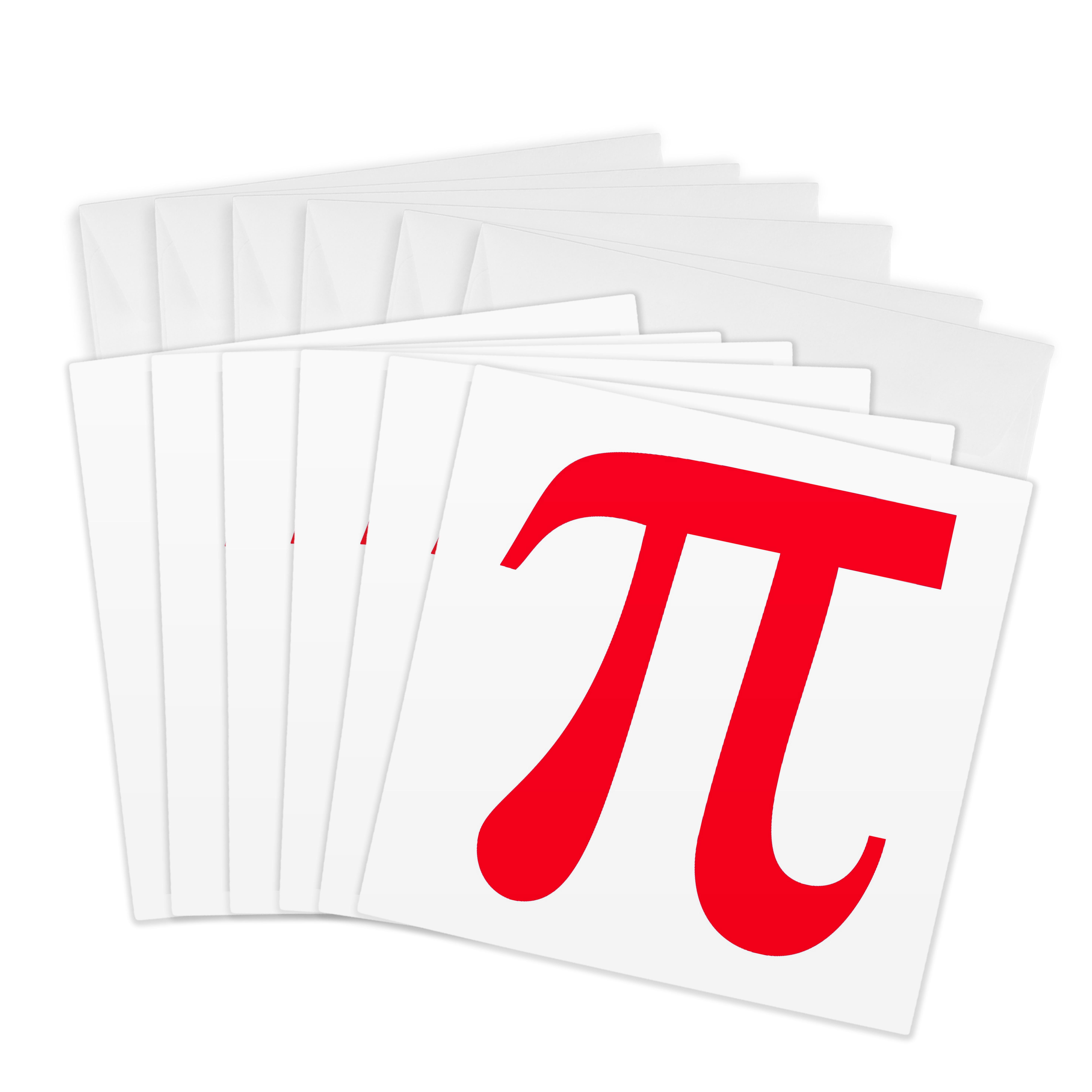 3drose, Pi Symbol, Red, 6 Greeting Cards with Envelopes - Walmart.com
