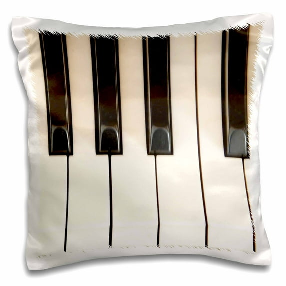 3drose, Piano Keys- Instruments- Photography, 16x16 inch Pillow Case ...