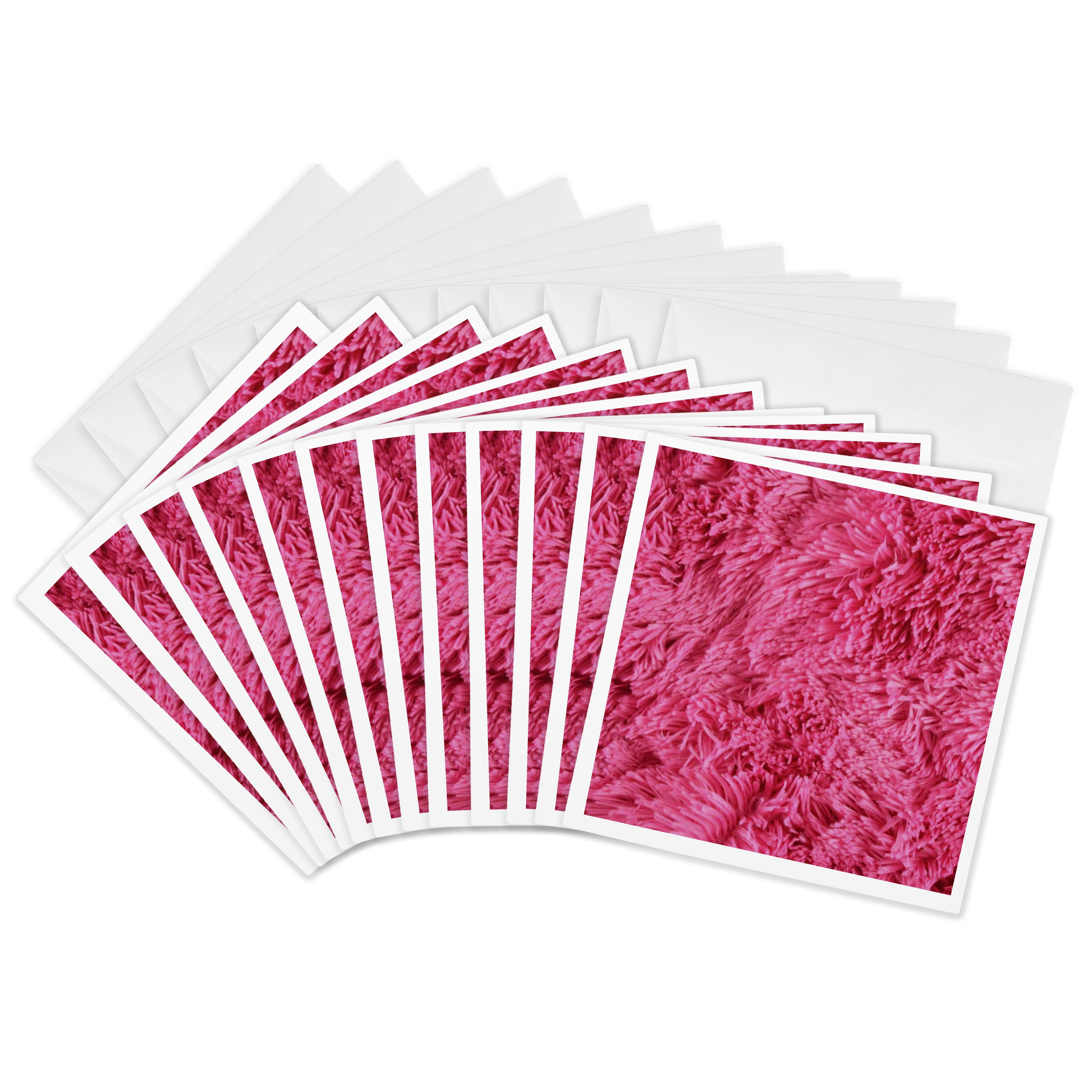 3drose, Picture of Fuchsia Shag Texture, 12 Greeting Cards with ...