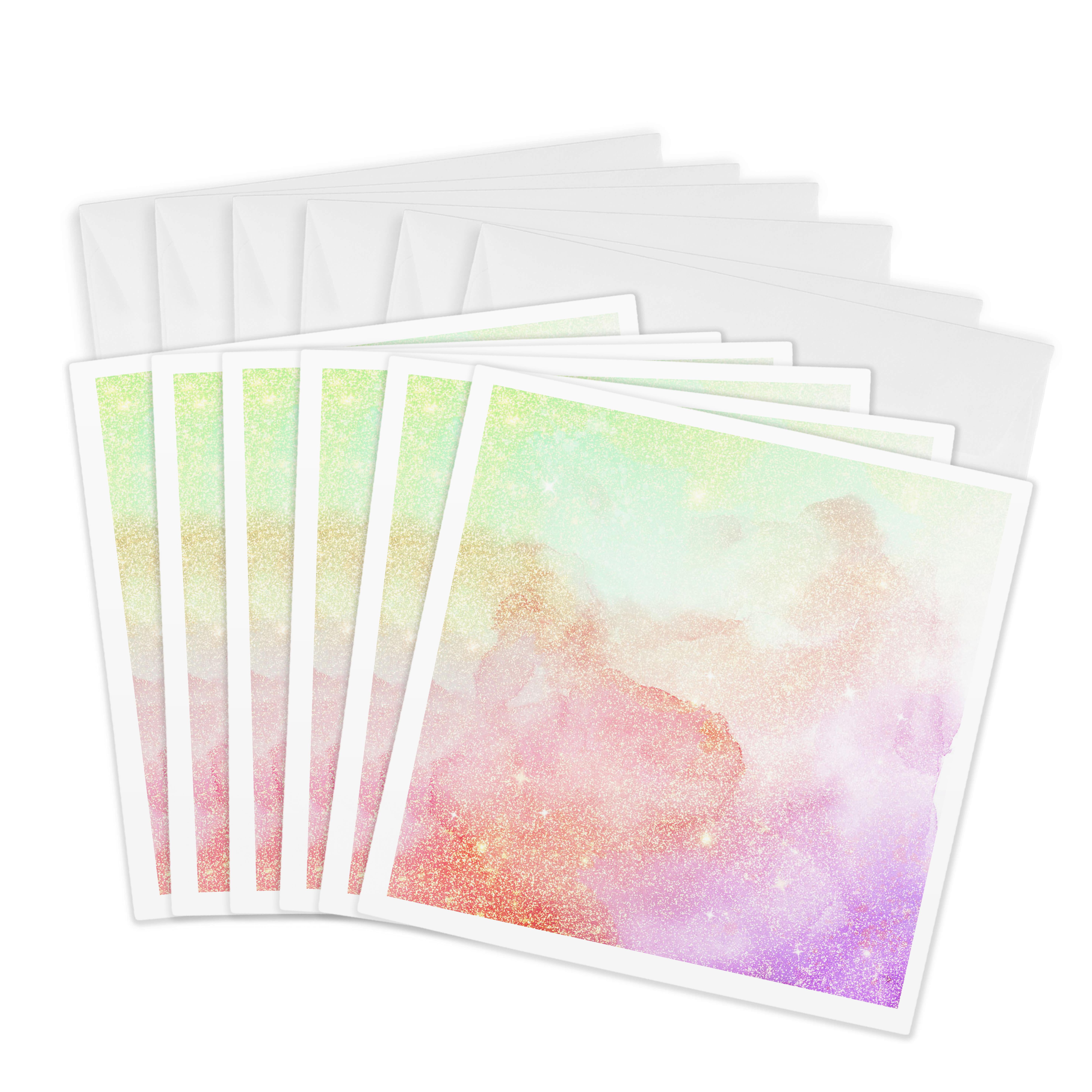 3drose, Pink, Green, Aqua, Faux Digitally Printed Watercolor Wash ...
