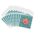 3drose, Pink Pig Face in Circle, Scattered Sign of Pig Design, Aqua ...