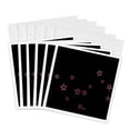 3drose, Pink Scattered Stars, 6 Greeting Cards with Envelopes - Walmart.com