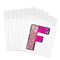3drose, Pink and Purple Hearts and Dots Grunge Monogram Initial F, 6 ...
