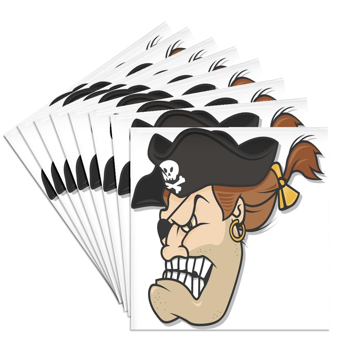3drose, Pirate Clenched Teeth, Set of 8 Ceramic Tile Coasters - Walmart.com