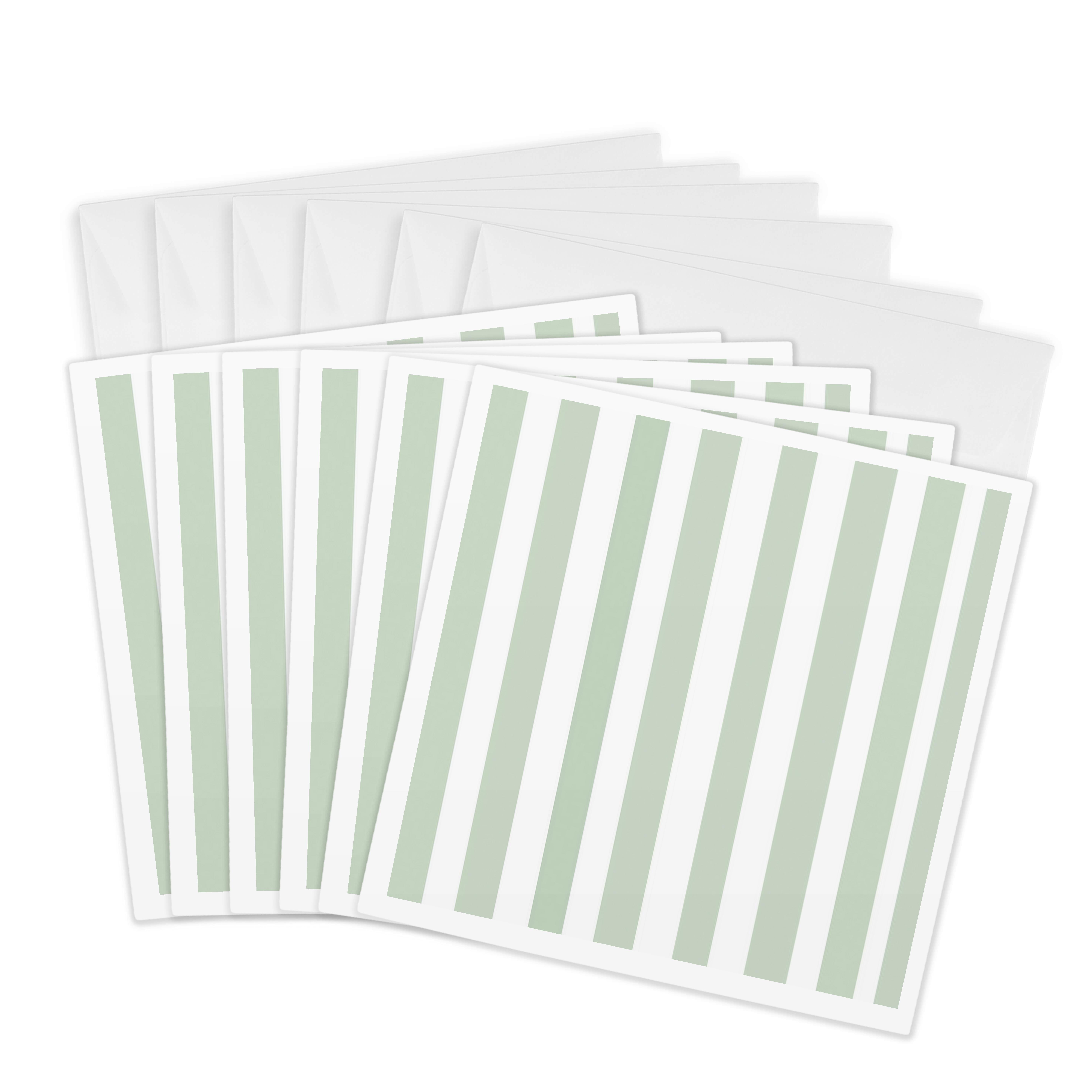 3drose, Pistachio Green Stripes- Designs and Colors- Art, 6 Greeting ...