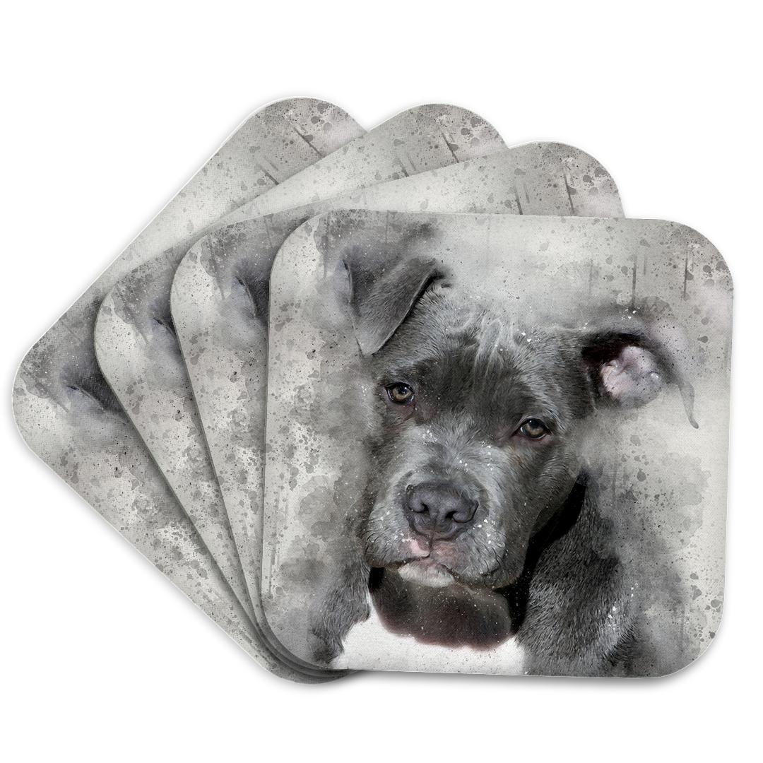 3drose, Pitbull Dog Pet Animal Graphic Lovers, Set of 4 Coasters - Cork ...