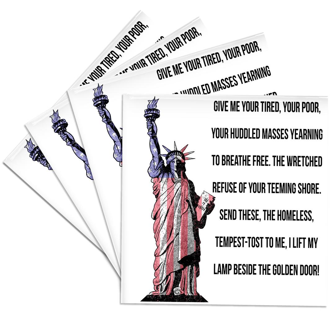 3drose, Poem of the Statue of Liberty, the New Colossus with Flag ...