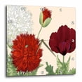 3drose, Poppy Flowers in Two Shades of Red and One Frilly White Flower ...