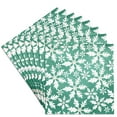 3drose, Pretty Aqua Green and White Image of Watercolor Snowflakes, Set ...