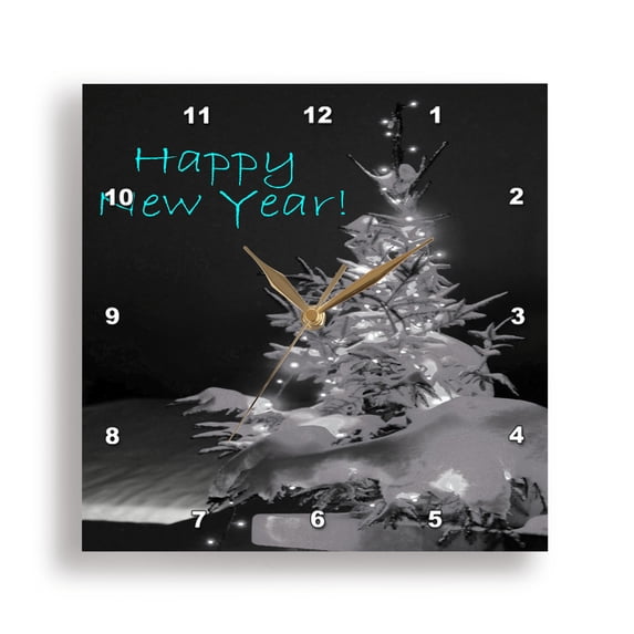 3drose, Pretty Christmas Tree Happy New Year in Black and White with ...