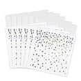 3drose, Pretty Dark Blue and Gold Confetti Pattern, 6 Greeting Cards ...