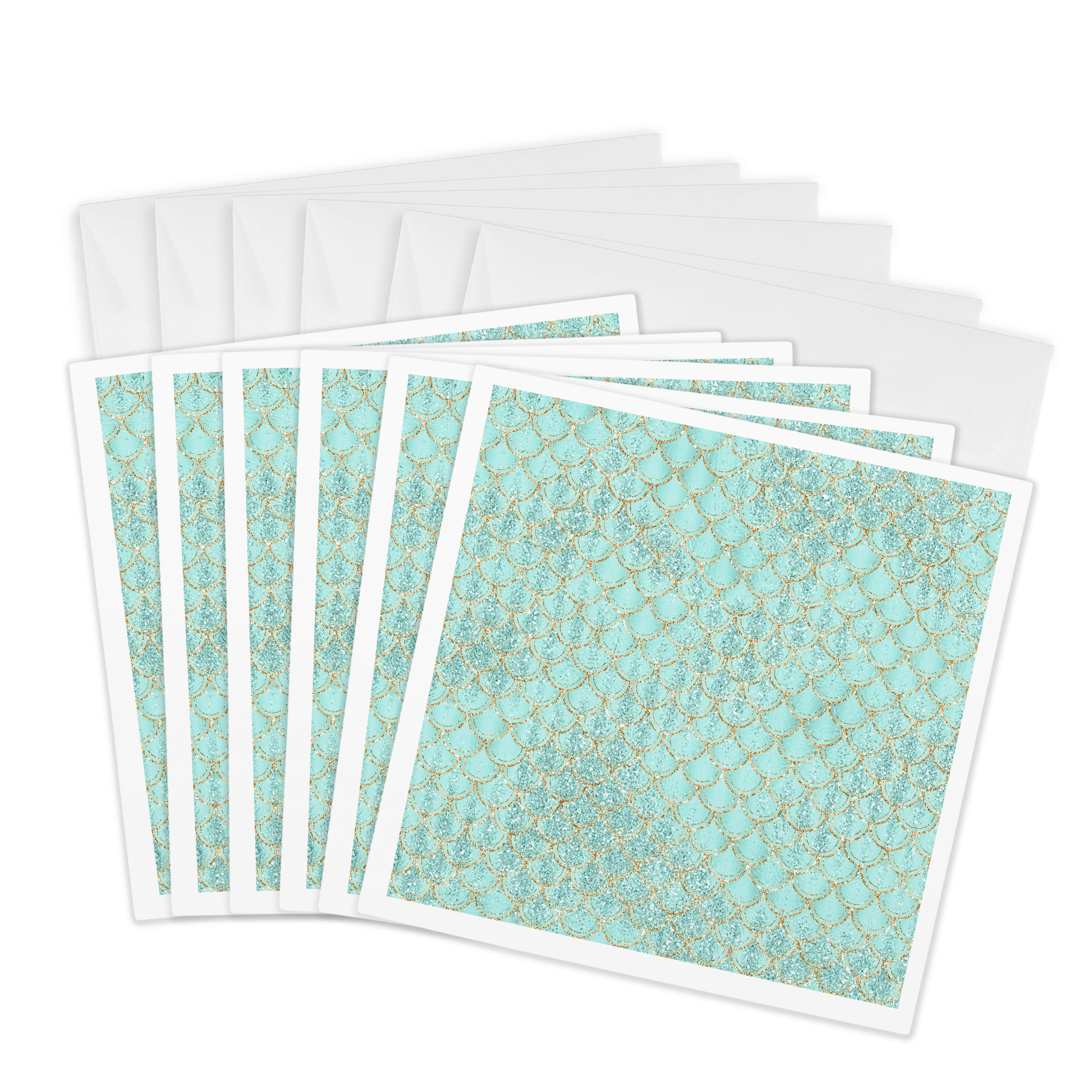 3drose, Pretty Image of Glitter Aqua and Image of Gold Mermaid Scallop ...