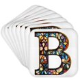 3drose, Pretty Image of Stained Glass Monogram Letter B, Set of 8 ...