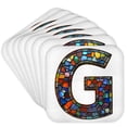 3drose, Pretty Image of Stained Glass Monogram Letter G, Set of 8 ...