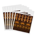 3drose, Pretty Orange, Brown, and Green Mexican Paisley Pattern, 6 ...