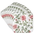 3drose, Pretty Pink Vine Rose Pattern, Set of 8 Coasters - Soft ...
