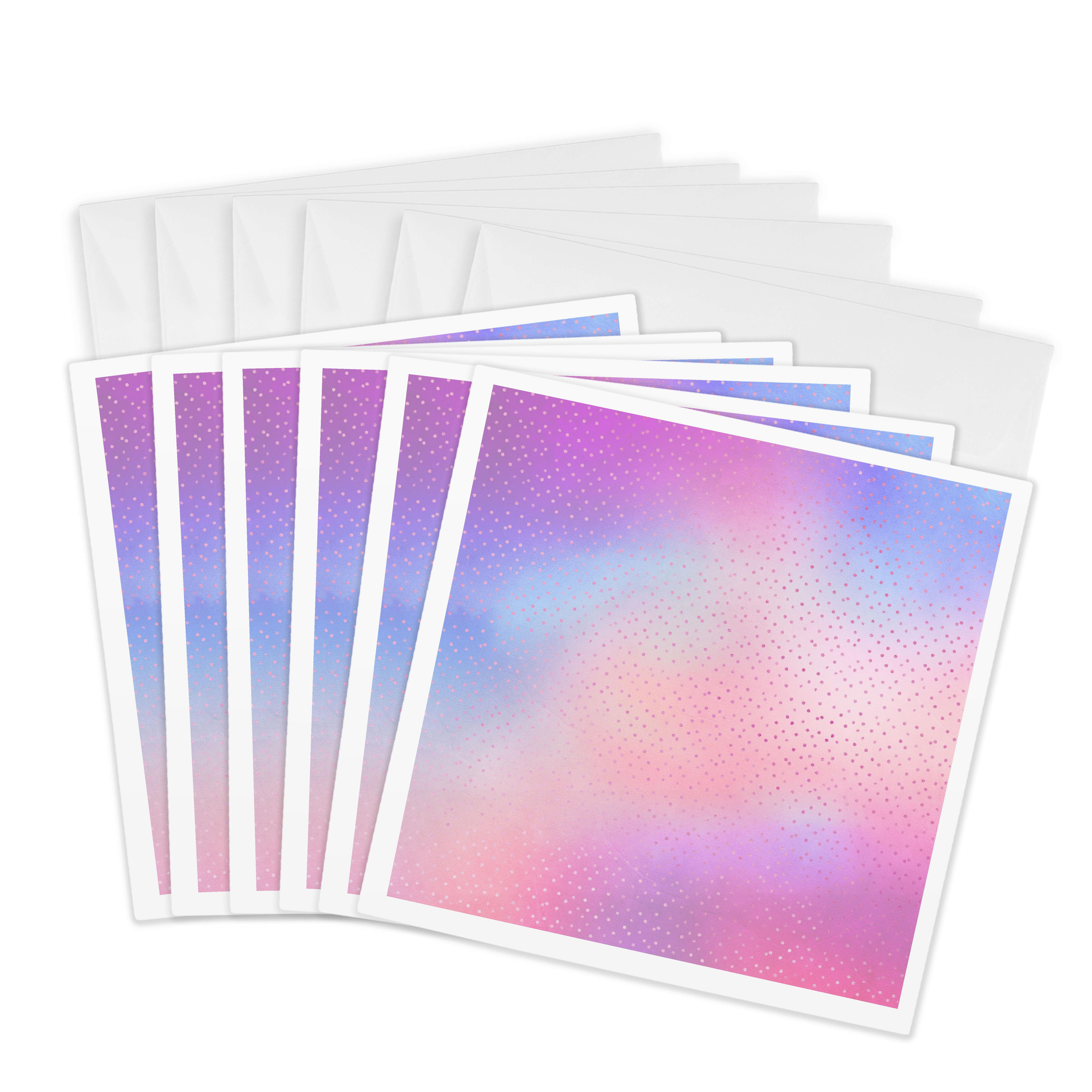3drose, Pretty Pink Watercolor Dots on Pink, Blue, and Purple Pattern ...
