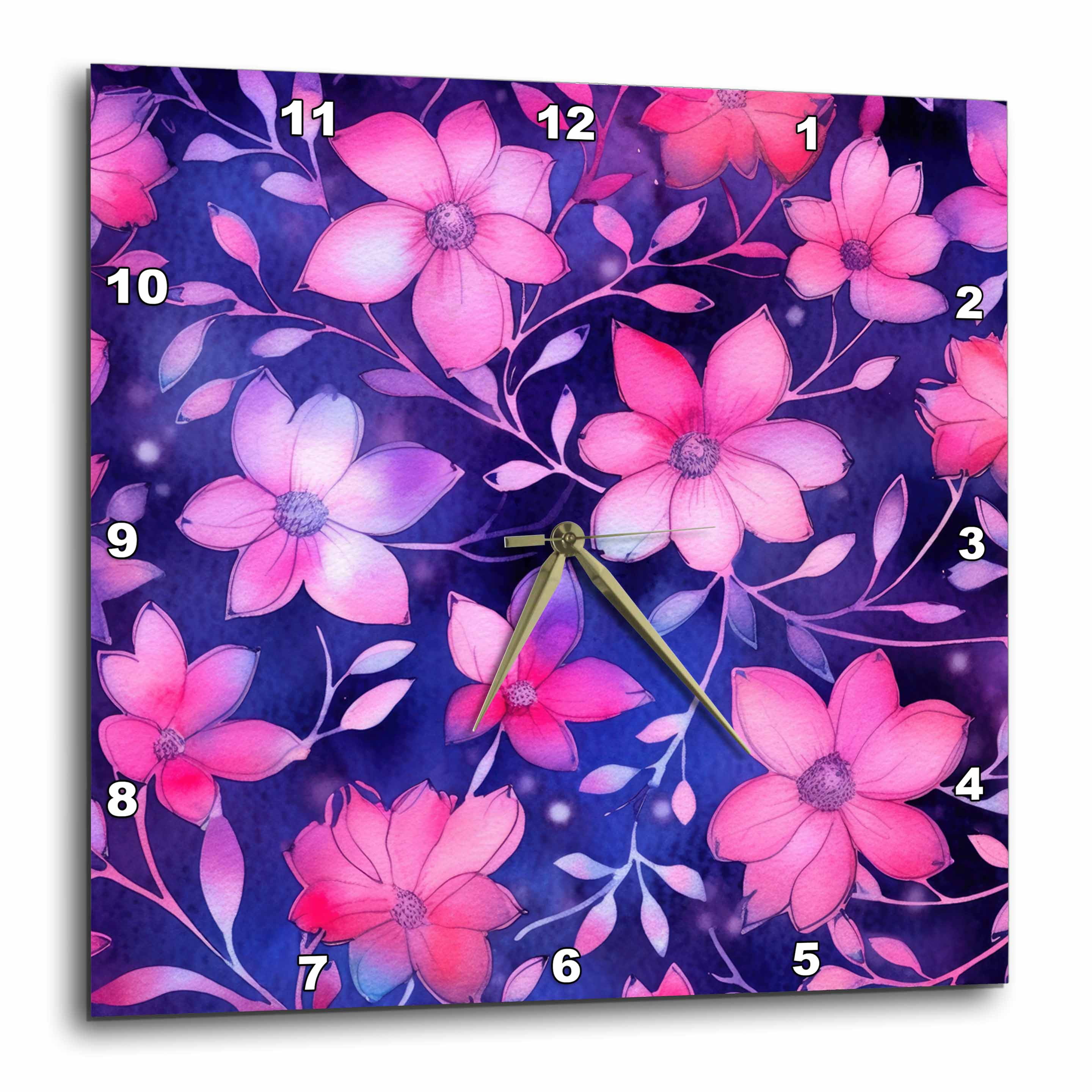 3drose, Pretty Pink and Blue Image of Watercolor Flower Background ...