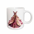 3drose, Pretty Pink and Image of Gold Gown, 15oz Mug - Walmart.com