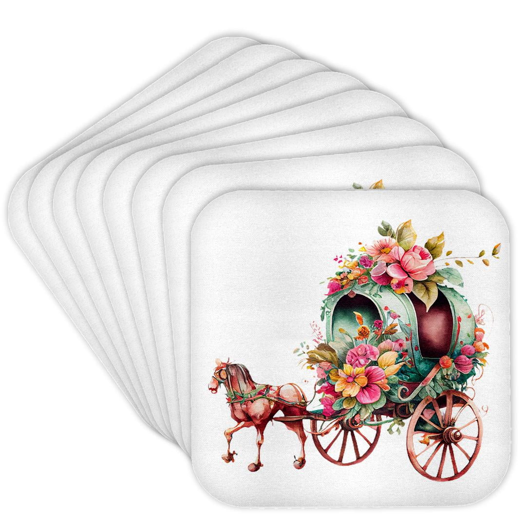3drose, Pretty Princess Carriage Pulled by a Horse with Flowers ...