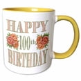 3drose, Pretty Shabby Chic Peach Floral and Stripes Happy 100th ...