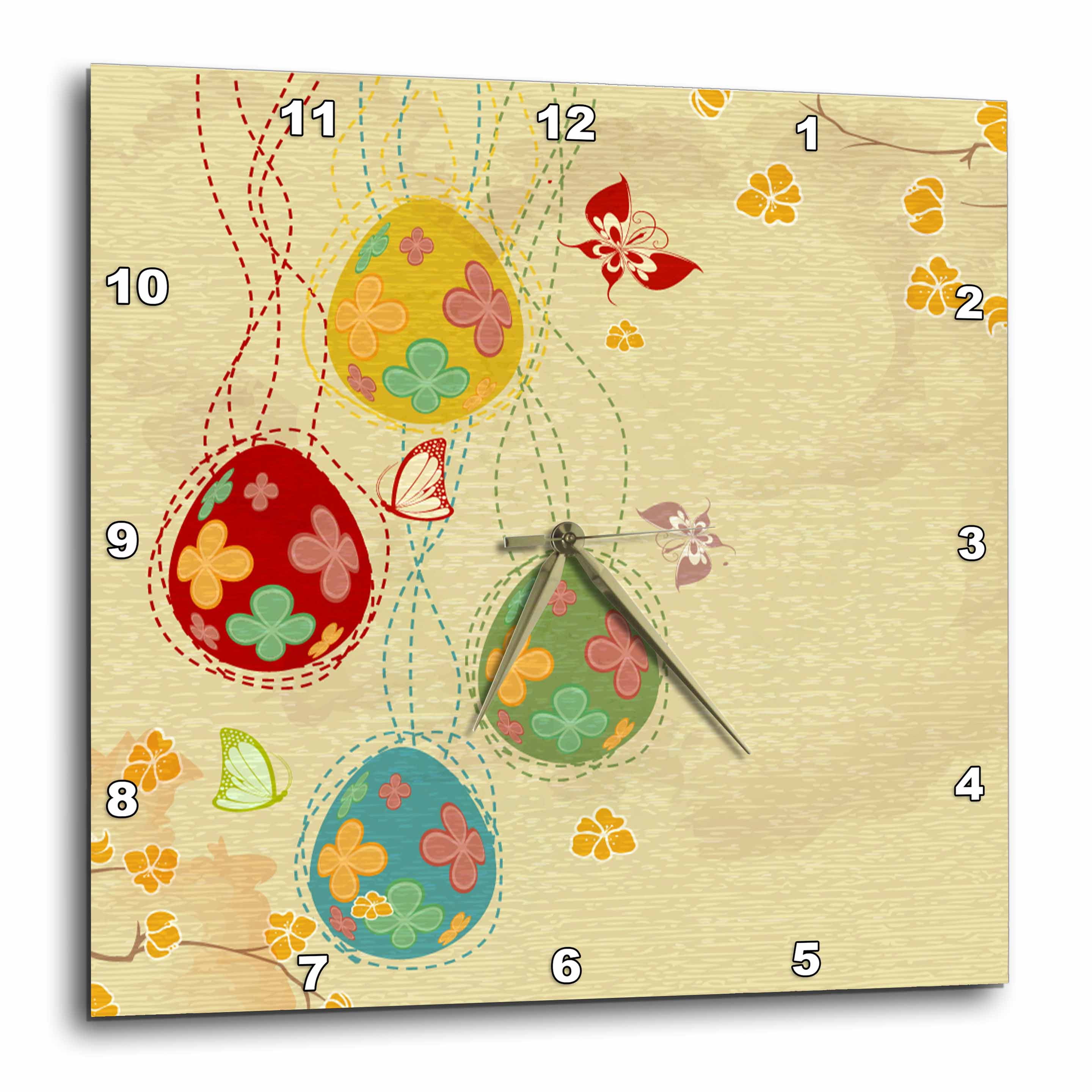 3drose, Pretty Spring Eggs Butterflies Floral Easter Vector Design ...