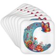 3drose, Pretty Spring Monogram C, Set of 8 Coasters - Soft - Walmart.com