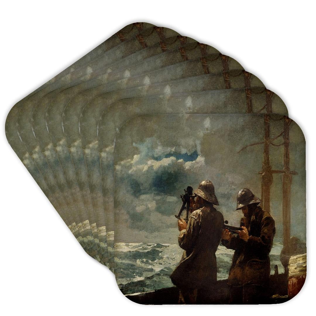 3drose, Print of 1866 Seascape Eight Bells Homer Painting, Set of 8 ...