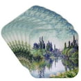 3drose, Print of Monet Painting Morning on the Seine, Set of 8 Coasters ...