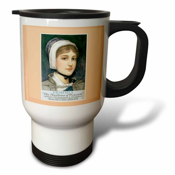 3drose, Priscilla the Mayflower of Plymouth Sarsparilla, 14oz Stainless ...