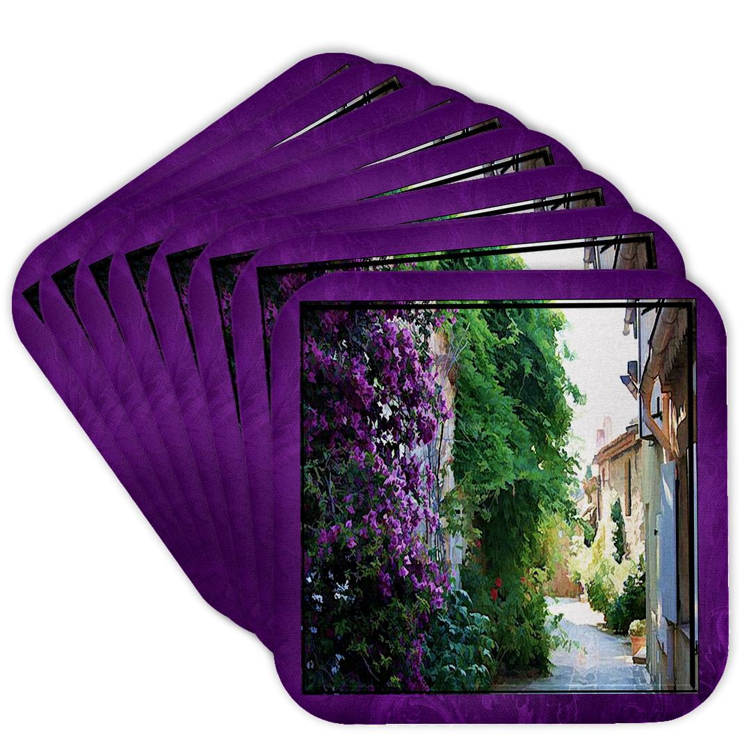 3drose, Provence Alley, Set of 8 Coasters - Soft - Walmart.com