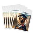 3drose, Puppy Sleeping a Heart-shaped Box, 6 Greeting Cards with ...