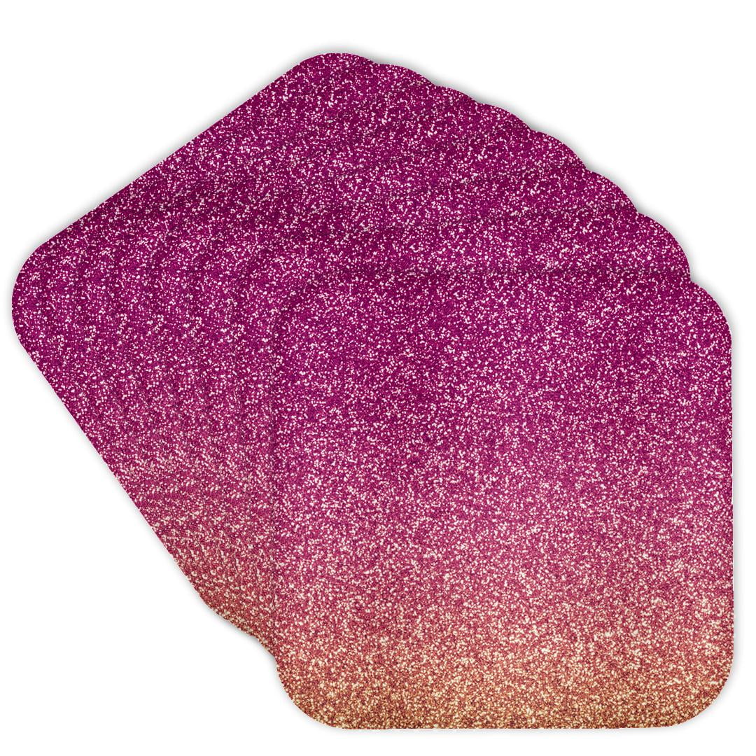 3drose, Purple Faux Digitally Printed Ombre to Pink Glitter Flat Design ...
