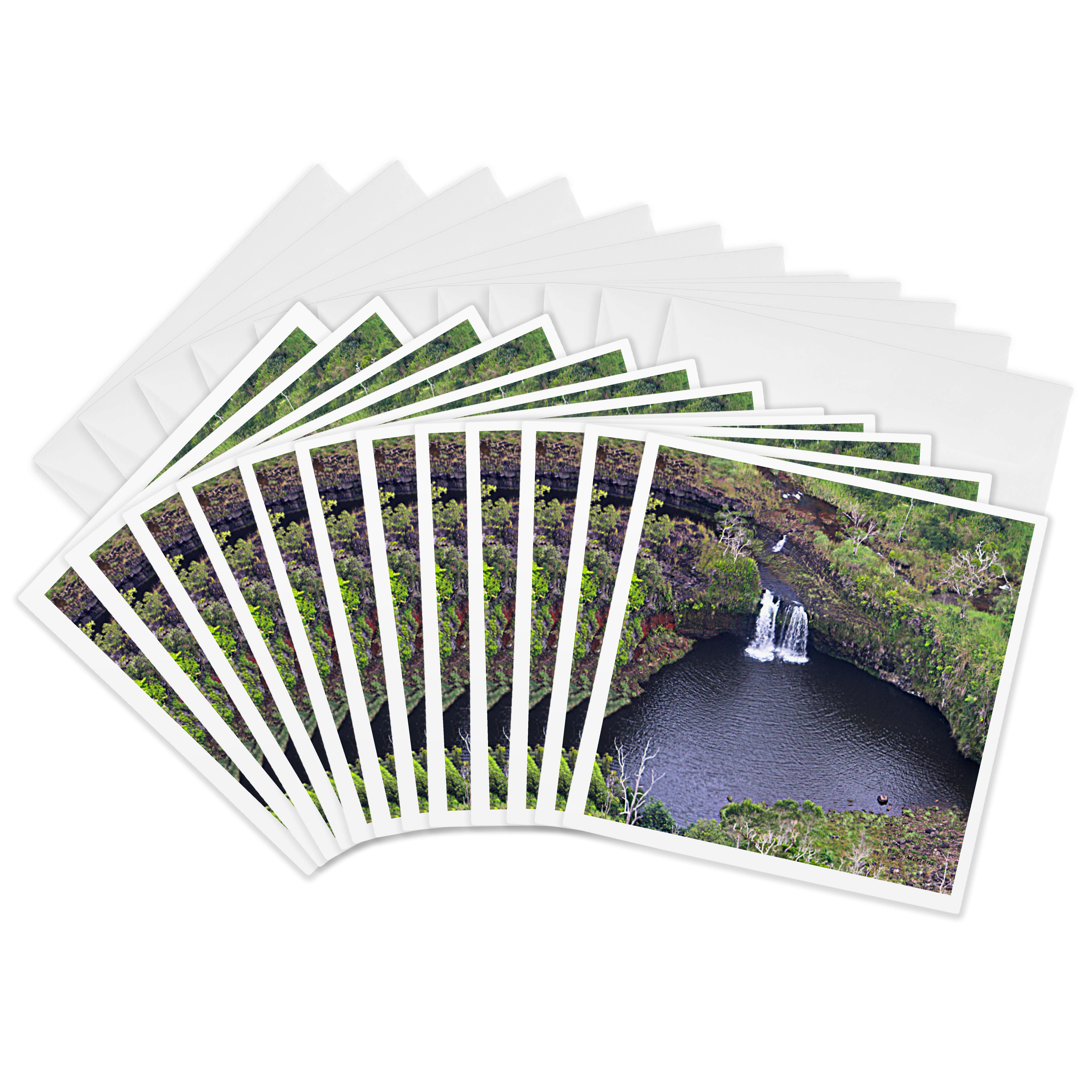3drose, Rainbow Falls Aerial View at Wailuku River State Park, Hilo ...