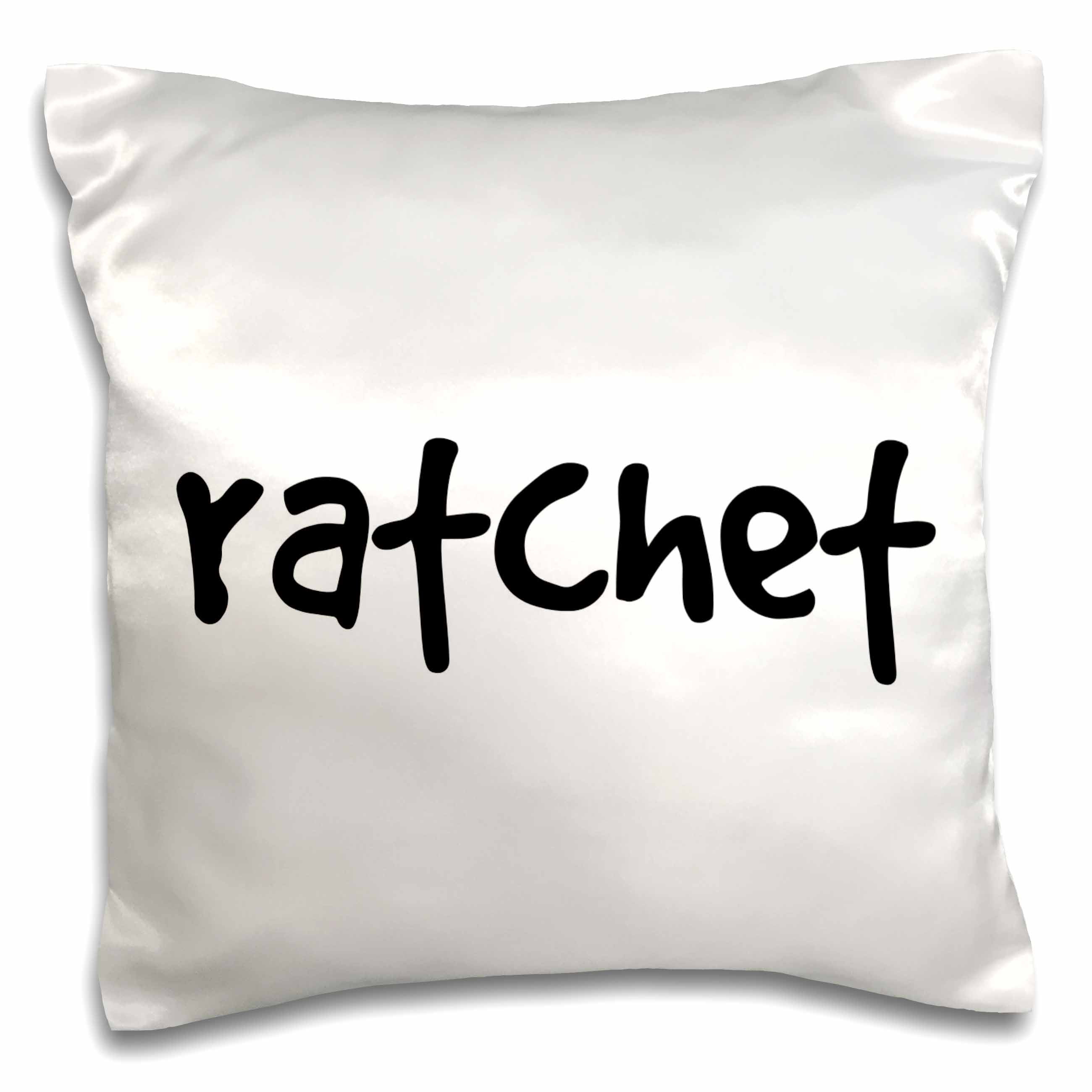 3drose, Ratchet, Black Lettering on a White Background, 16x16 inch ...