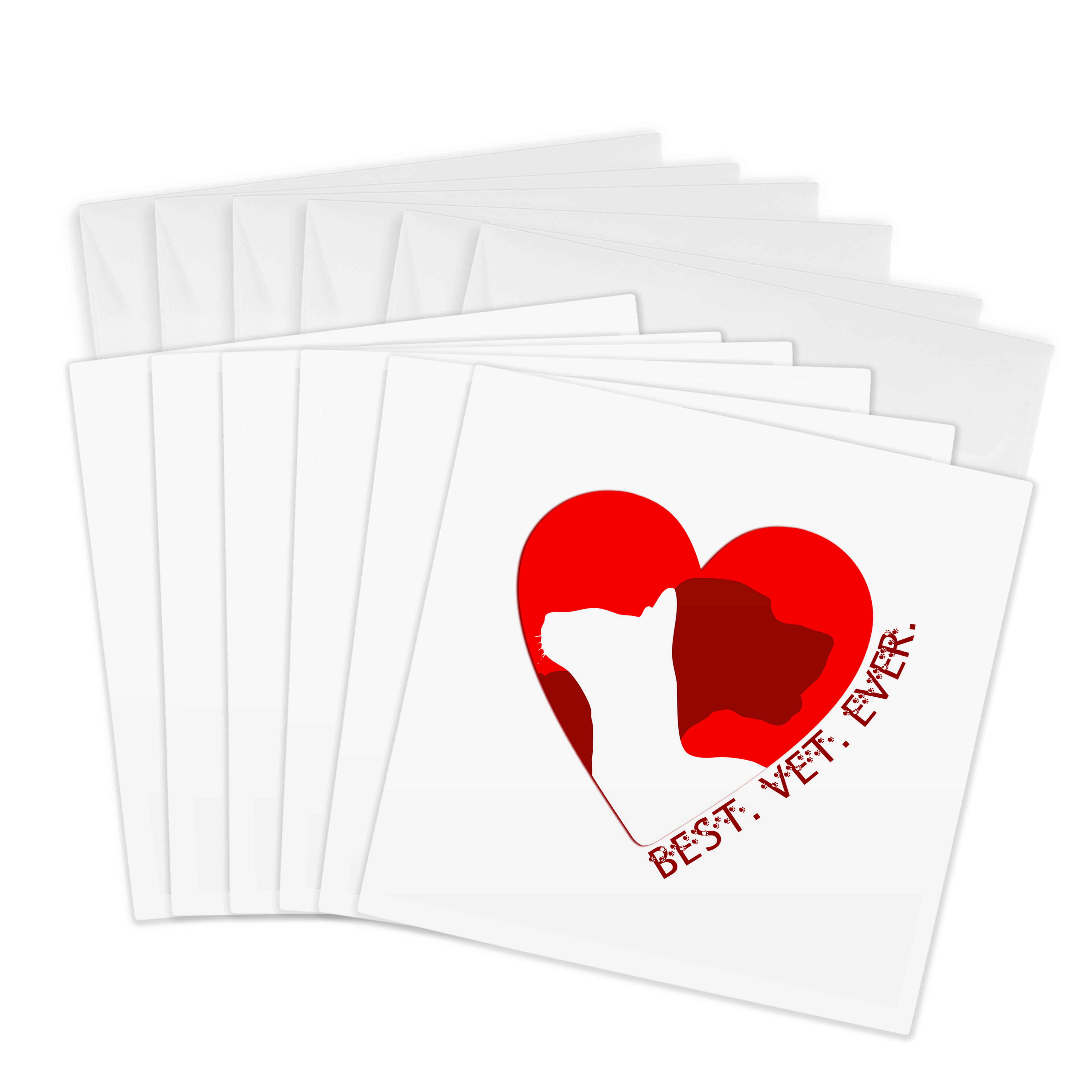 3drose, Red Heart, Silhouettes of a Cat and a Dog. Best. Vet. Ever., 6 ...