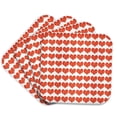 3drose, Red Love Hearts Forming a Heart Shape Grid Pattern, Set of 4 ...