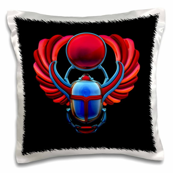 3drose, Red and Blue Scarab Beetle Ancient Egyptian Hieroglyph Design ...