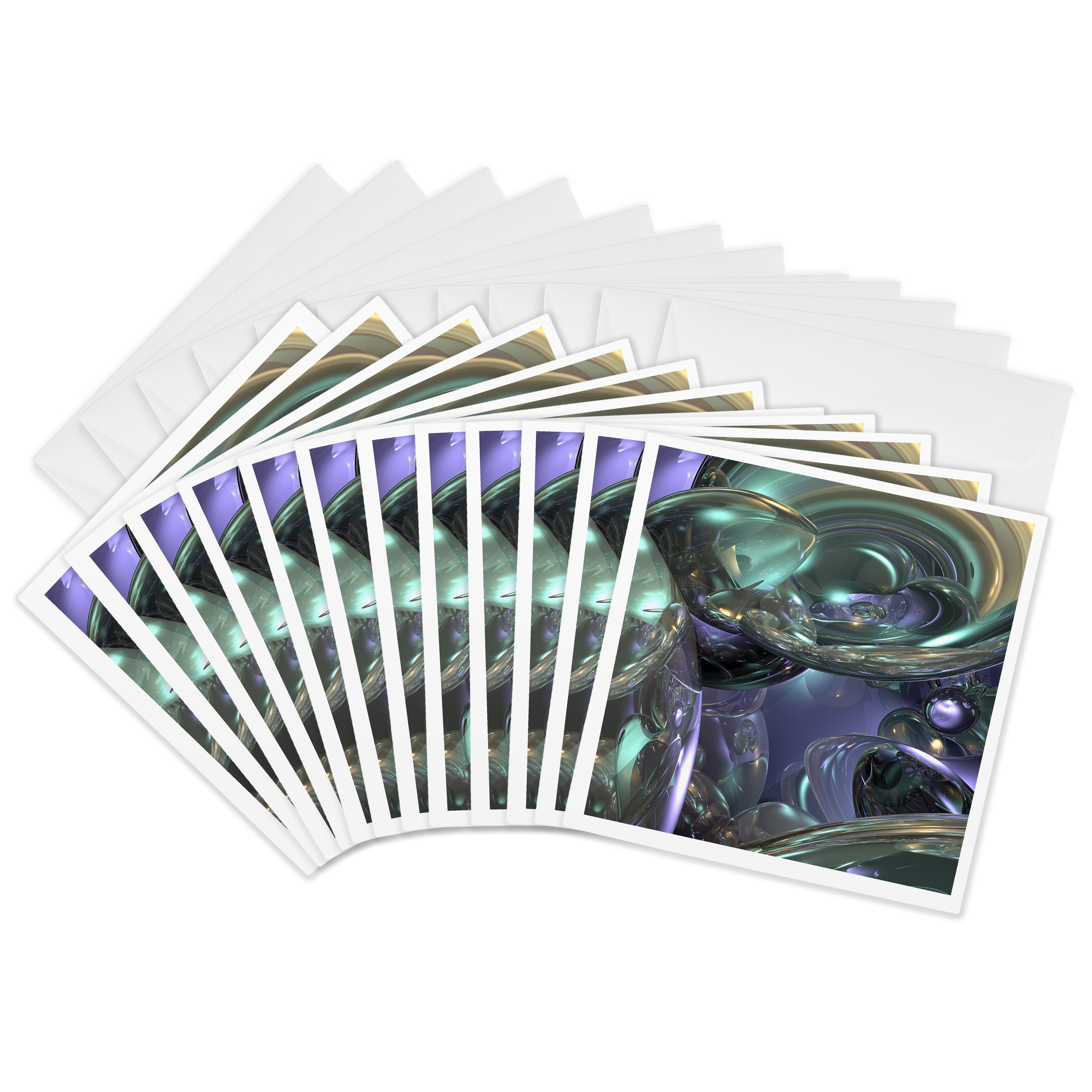 3drose, Reflection Design #1 Green and Purple Reflections in Glass and ...