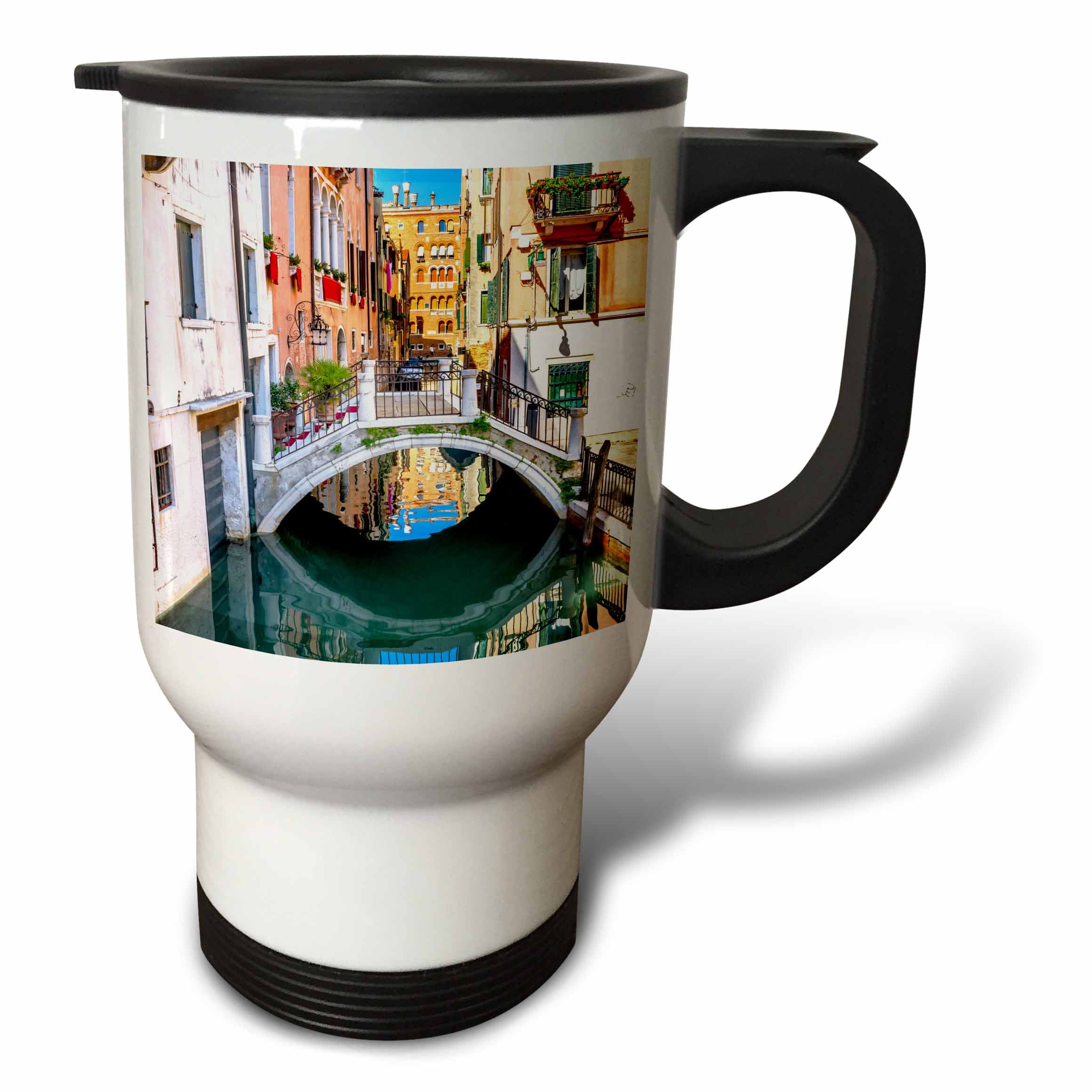 3drose, Reflection of Buildings and Boats, Venice, Italy, 14oz ...