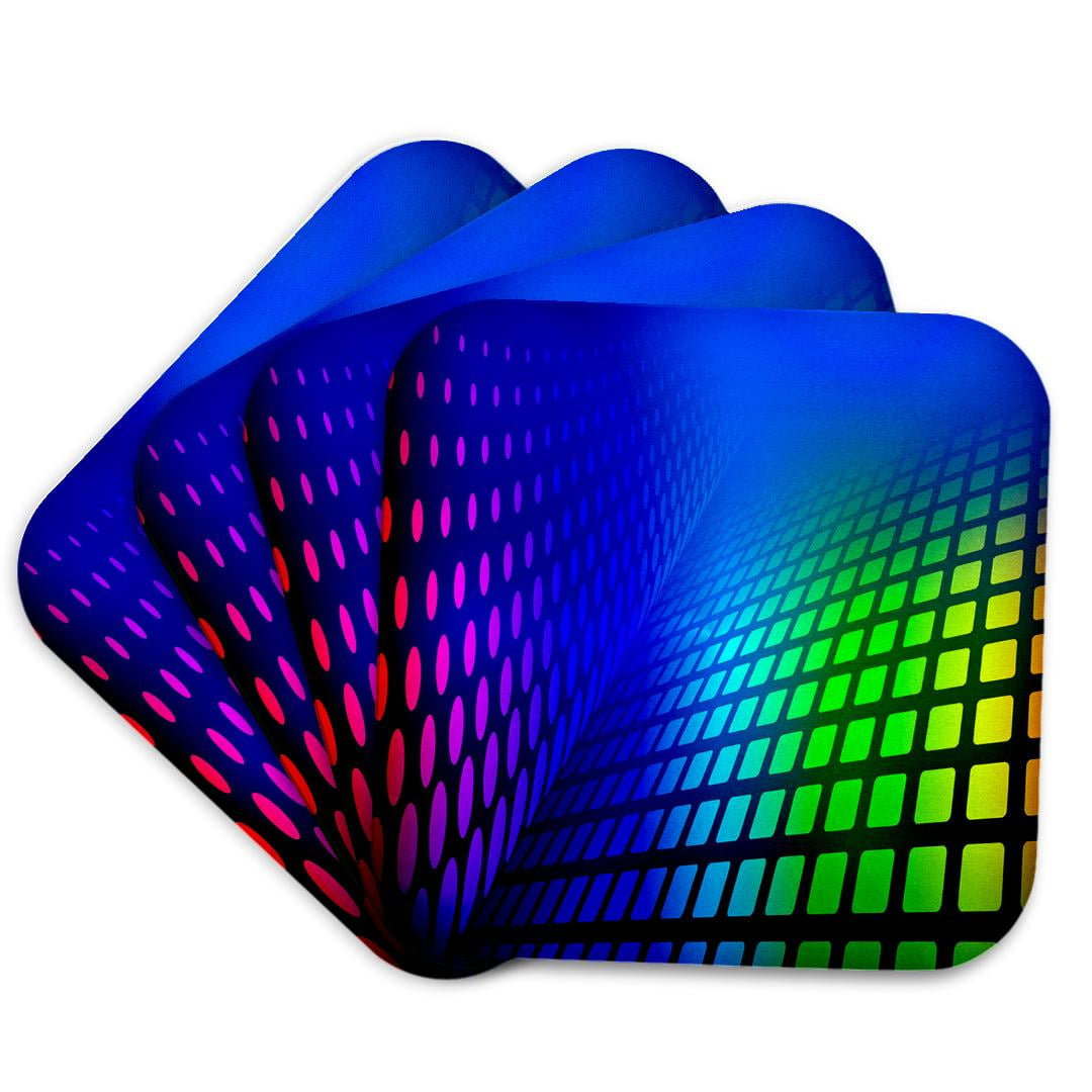3drose, Reflections of Light in Rainbow Neon Colors Background Art, Set ...