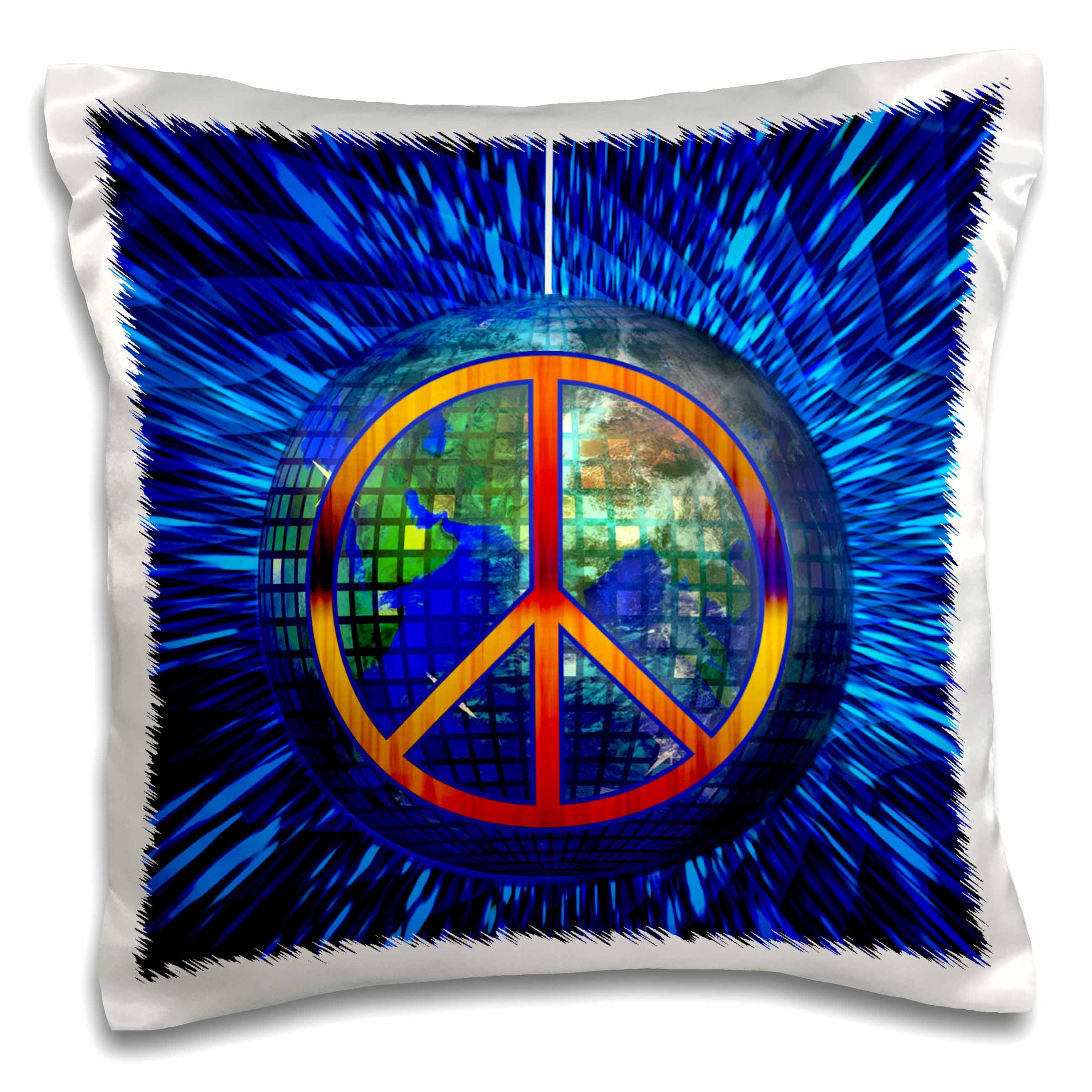 3drose, Retro Hippie Themed Peace on Earth with Disco Ball and Tie Dye ...