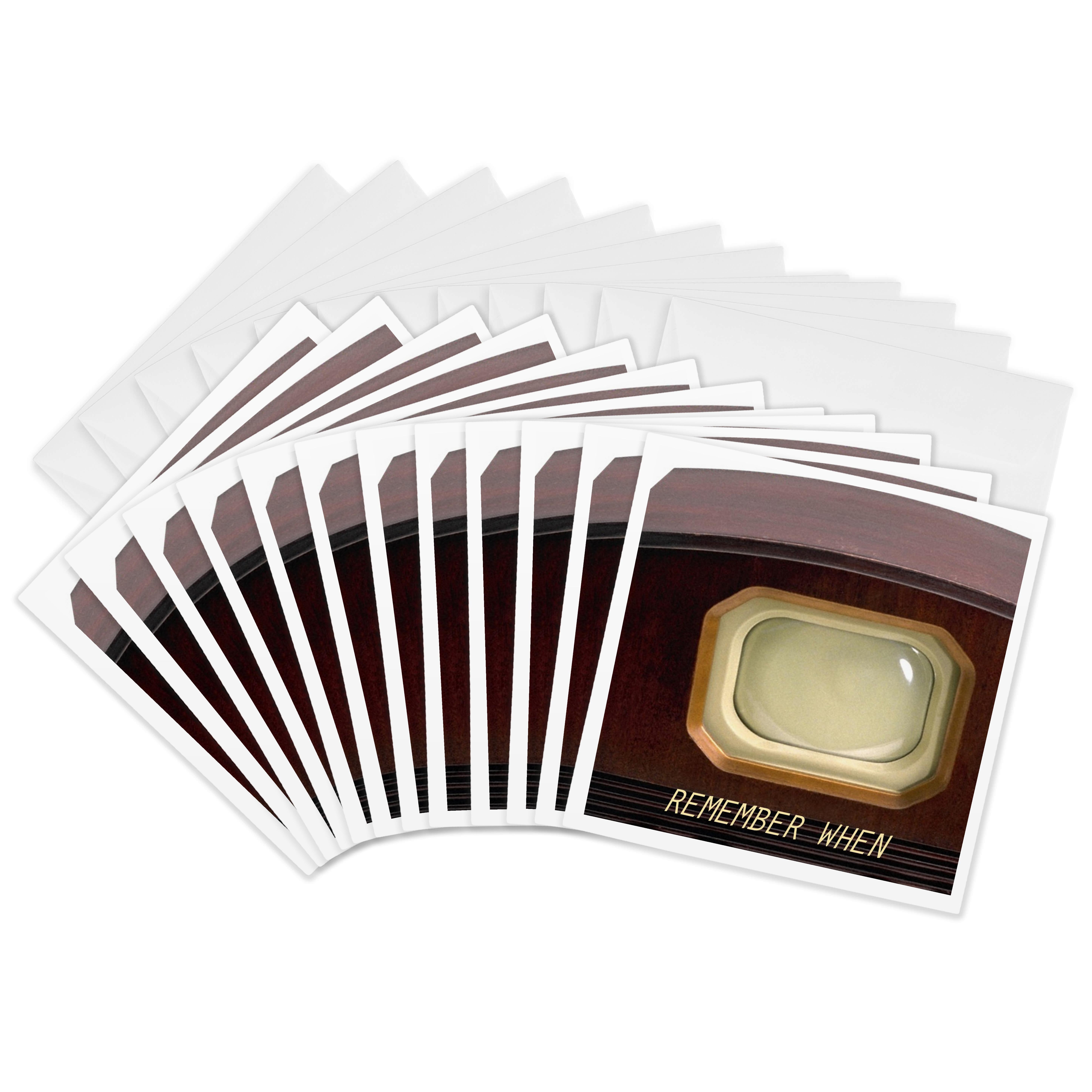 3drose, Retro Tv, 12 Greeting Cards with Envelopes - Walmart.com