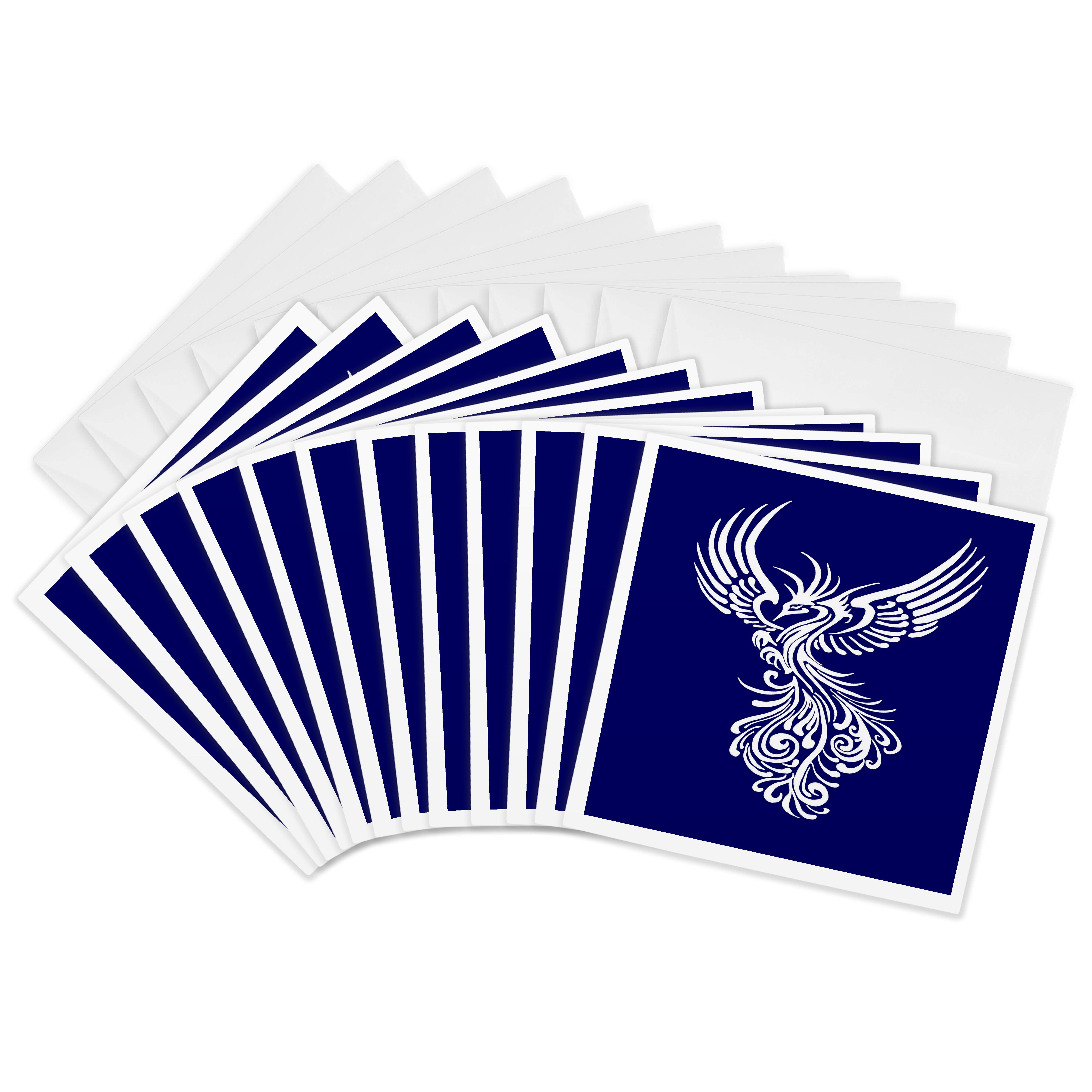 3drose, Rising from the Ashes White Artistic Phoenix Illustration, 12 ...