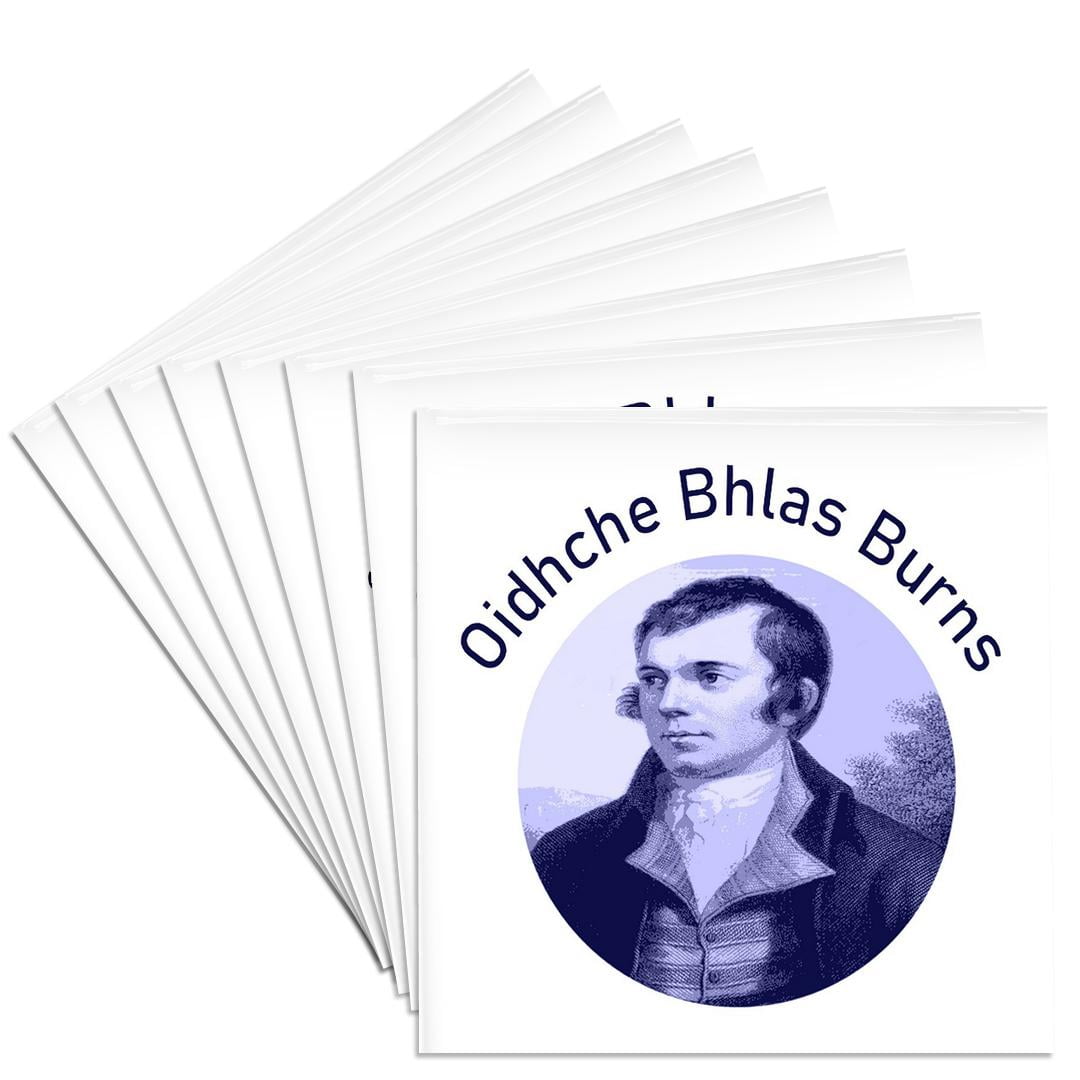 3drose, Robbie Burns - Oidhche Bhlas Burns Classic Blue, Set of 8 ...