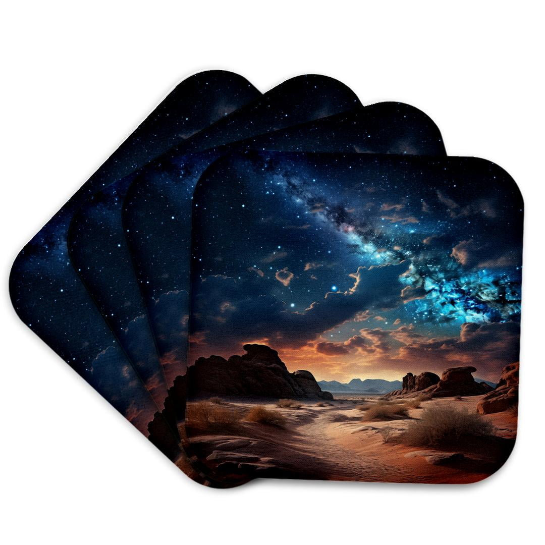 3drose, Rock Formations and Desert at Sunset. Ai Generated., Set of 4 ...
