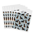 3drose, Rottweiler Paws and Bones Dog Pattern, 6 Greeting Cards with ...