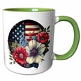 3drose, Round Composition of the Usa Flag, Red Blue, White Flowers. Art ...