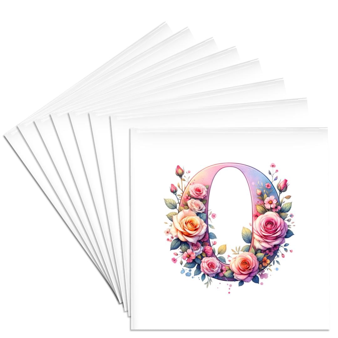 3drose, Round Letter O. Floral Monogram, Decorated with Rose Flowers ...